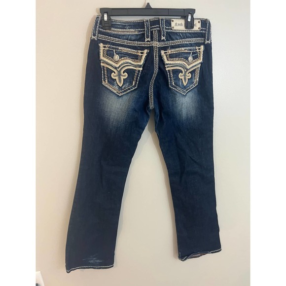 Rock Revival | Jeans | Rock Revival Kai Straight Sz 26 Dark Denim Pockets Jeans Embroidered ...